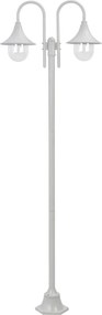 vidaXL Zahradní sloupová lampa 2 ramena E27 220 cm hliník [44208] Barva: Bronzová