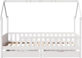 Dětská postel se zásuvkami 80 x 200 cm masivní borové dřevo 3302036