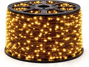 Eco Fix LED světelný řetěz, venkovní, 80 m, teple bílá, 800 diod, tmavě zlatý kabel, IP67, cívka