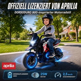 AIYAPLAY dětská elektrická motorka Aprilia 6 V, červená