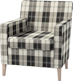 Potah na křeslo IKEA Karlstad barva černá látka pletený vzor, vzorované