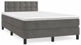 Box spring postel s matrací tmavě šedý 120x190 cm samet 3269862