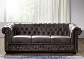 Askont Chesterfield Oxford: Pohovka 3M Dark Brown
