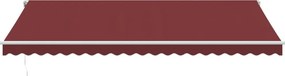 Automatická zatahovací markýza burgundská 500 x 350 cm 3214992
