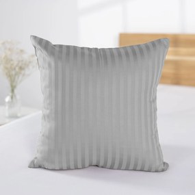 Damaškový saténový povlak na polštář Pruh 10 mm - Silver Velikost: 40 x 40