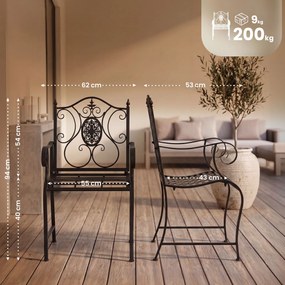Sada 2 zahradních židlí Punjab – bronzová