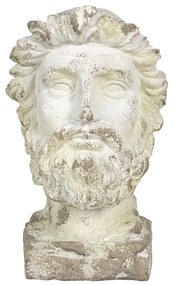 Krémová kameninové busta muže antik Hervé - 31*25*43 cm