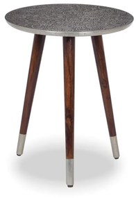 Odkládací stolek Alcasar 50cm starožitné stříbro/ 43353