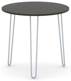 Kulatý jídelní stůl SPIDER, průměr 800 mm, šedo-stříbrná podnož, deska wenge