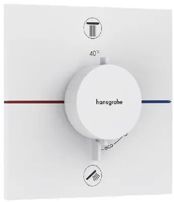 Hansgrohe ShowerSelect Comfort - Termostatická baterie pod omítku, pro 2 spotřebiče, matná bílá 15572700