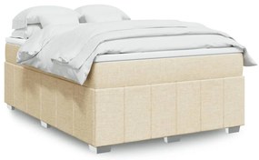 Box spring postel s matrací krémová 140x200 cm textil 3285482