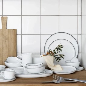 Broste Porcelánový talíř Salt Ø 22 cm, bílá barva, porcelán