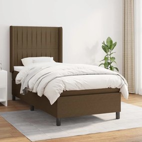 vidaXL Box spring postel s matrací 80 x 200 cm textil [3131547] Barva: tmavě hnědá