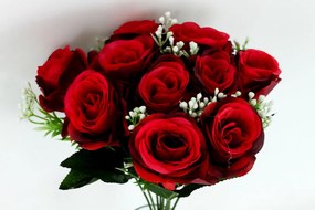 Růže, puget KU4138 květina umělá barva červená