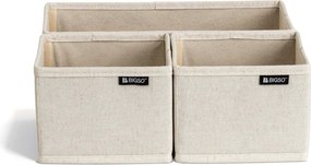Látkové organizéry do šuplíku v sadě 3 ks Soft Storage – Bigso