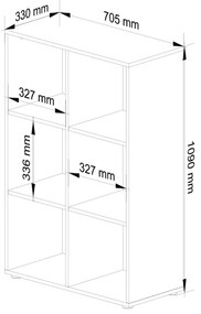 Knihovna QUAD2 bílá