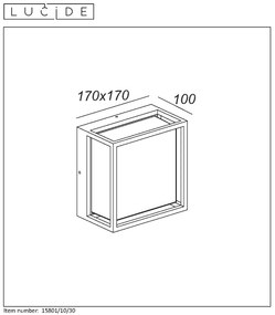 LUCIDE SINGO LED venkovní svítidlo 10W/2700K/550Lm/IP54