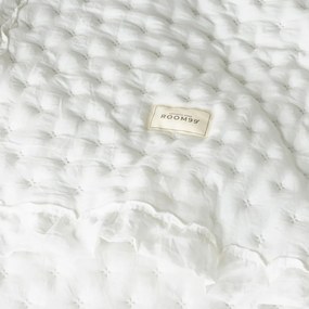 Bílý přehoz na postel <x>Molly s volánem 240 x 260 cm