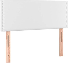 Box spring postel s matrací bílá 100x200 cm umělá kůže 3141048