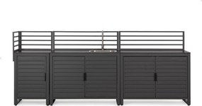 BIZZOTTO Modul zahradní kuchyňské linky ANIA antracit 120x62 cm 0790375