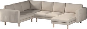 Potah na pohovku IKEA Norsborg rohová, 5-místná se šezlongem barva šedá látka pletený vzor