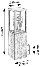 Rabalux 7195 - Venkovní nástěnné svítidlo WALES 1xE27/60W/230V IP44