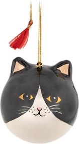 Papírová vánoční ozdoba 8 cm Black Cat – Sass & Belle