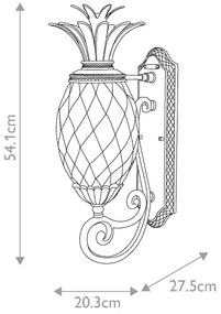 Hinkley HK-PLANTATION-M-BU -Nástěnné svítidlo PLANTATION 1xE27/40W/230V bronzová
