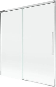 Mexen Rox dvoukřídlá posuvná vanová zástěna 150 x 150 cm, transparentní, chrom - 8C9-150-001-01-00