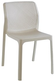 TEMPO Stohovatelná židle, šedohnědá taupe / plast, LARKA