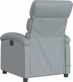 Elektrické masážní polohovací křeslo světle šedé textil 3203966