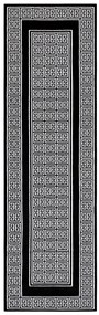 Dywany Łuszczów Běhoun Gloss 6776 85 greek black/ivory Rozměry koberců: 60x300