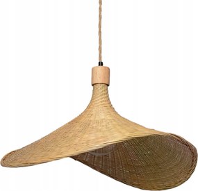 Závěsná lampa z bambusu Boho ABR-LWS-BH40-E27 Abruzzo nad stůl, hnědá