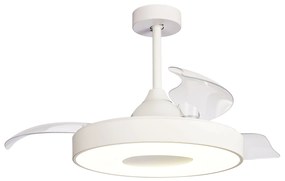 Mantra 8216 Coin, rozvinovací ventilátor se svítidlem a dálk. ovladačem, LED 60W 2700-5000K, bílá, průměr 50/106cm