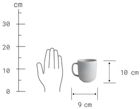 Butlers CASA NOVA Hrnek s ouškem 400 ml - šedá