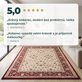 Angel Carpet, Kusový koberec Sultan 21 Red, 160x230, červená, kancelář