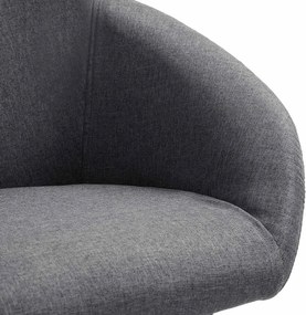 Jídelní židle 4 ks tmavě šedé textil 278408