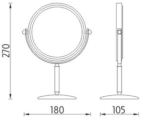 Nimco Kosmetické zvětšovací zrcátko ZR 3892B-26
