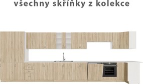 SARA | horní skříňka 60 OK-40 1F výklopná | 60 cm | bílá/dub sonoma