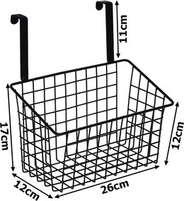 Verk Group Košový kovový organizér zavěšený na dveřích kuchyňská závěsná police