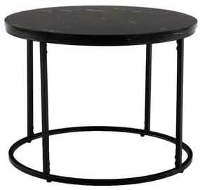 Konferenční stolek, černý mramor/černý kov, Tempo Kondela GAGIN