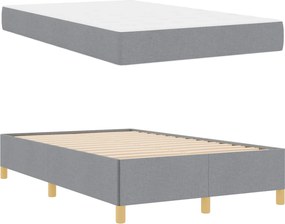 Rám postele Světle šedá 120 x 200 cm textil 3398927