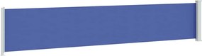 Zatahovací boční markýza 117 x 614 cm modrá 317948