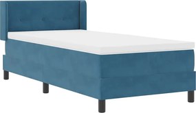 Postel s boxspringem s čelo Tmavě modrá 200 x 90 cm samet 3341454
