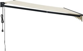 Automatická zatahovací markýza krémová 4,5 x 3 m 3154504