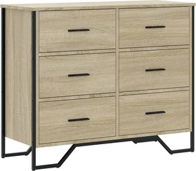 Komoda dub sonoma 91 x 35,5 x 74,5 cm kompozitní dřevo 3295303