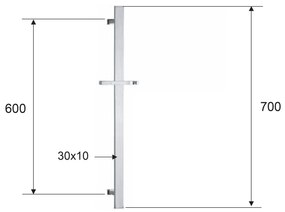Sapho Sapho, Posuvný držák sprchy, hranatá, 700mm, zlato, SC417