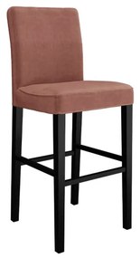 Čalouněná barová židle s opěradlem ST95, Barva křesla: černá, Potah: Magic Velvet 2219