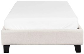 Čalouněná postel 90 x 200 cm světle béžová ROANNE Beliani