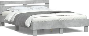 vidaXL Rám postele s čelem a LED osvětlením 150 x 200 cm [3207540] Barva: Černá